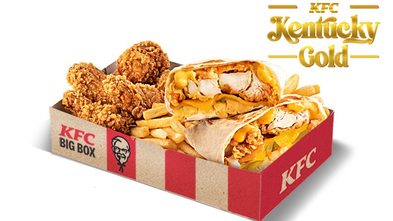 Kentucky Gold Wrapper Box | KFC - TC ADA MALL | Mister D dostava hrane