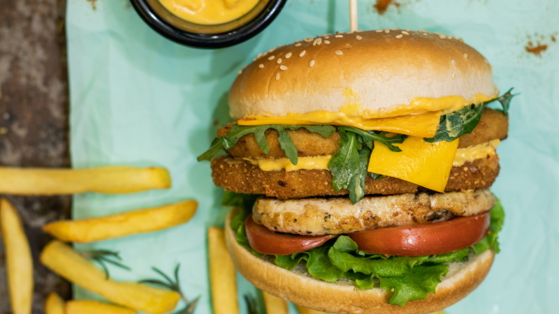 Retro chicken burger | Fast food Tron 2 | Mister D dostava hrane