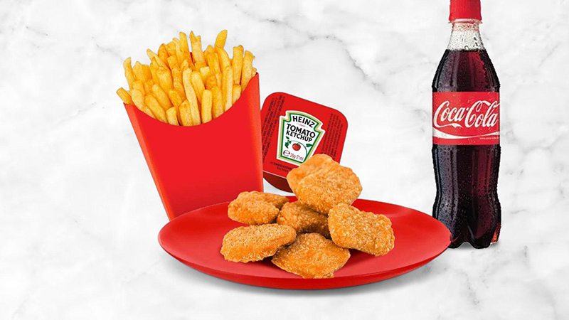 Chicken nuggets + pomfrit + heinz sos + Coca-Cola 500 ml | Good Food ...